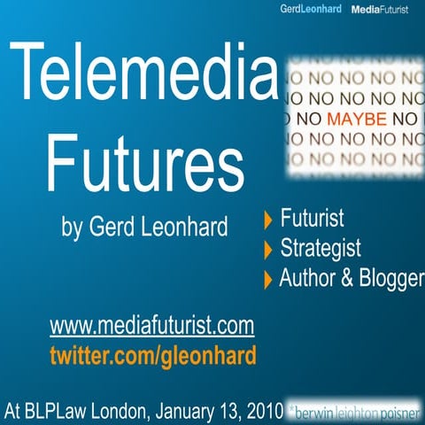 TeleMedia Futures: the next 5 years in Media, Content and Telecom | PDF ...