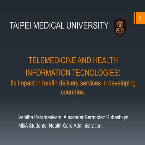 Telemedicine and health information tecnologies its impact in health ...