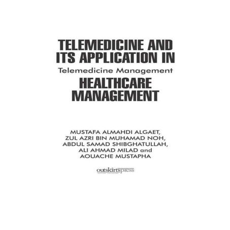 Telemedicine management [ book ] | PDF