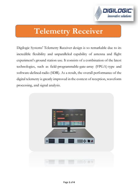 Digital Telemetry Receiver from Digilogic Systems | PDF