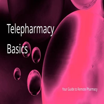 Telepharmacy Basics.pptx. They incude introduction,aim and objective | PPTX