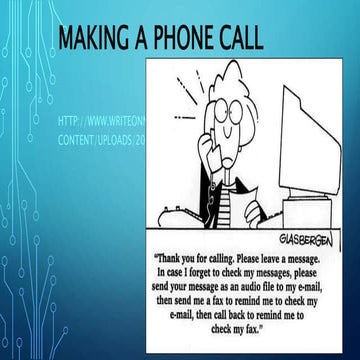 Lesson 3 phone calls vocabulary | PDF