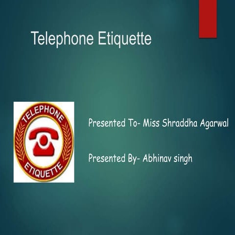 Telephone etiquette | PPTX