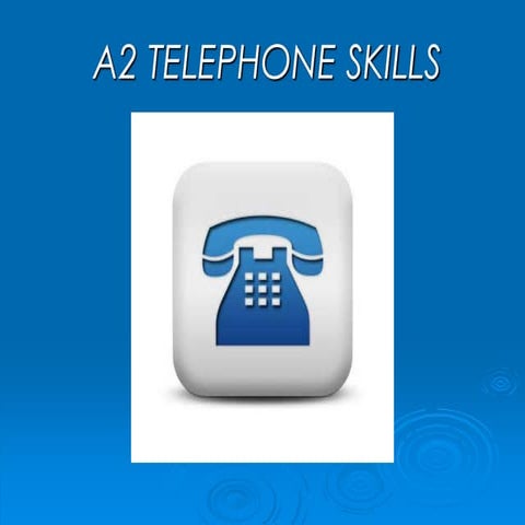 Telephone skills A2 M. van Eijk | PPTX