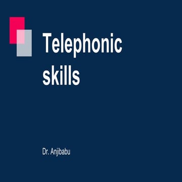 Telephonic skills | PPTX