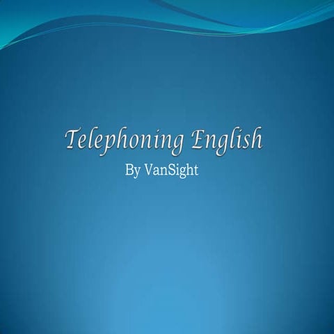 Lesson 3 phone calls vocabulary | PDF