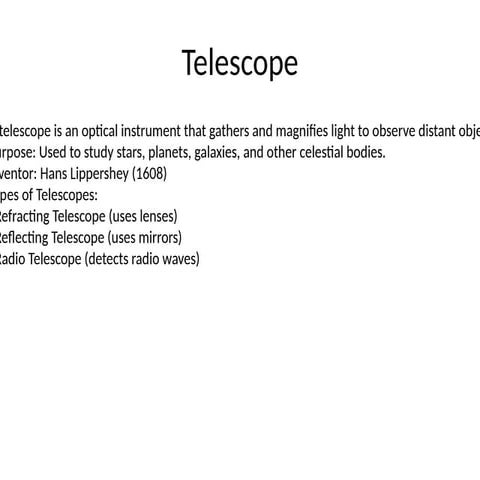 Telescope_2_Slide_PPT.pptxsdfcvsfvsdcsfsfv | PPTX
