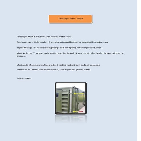 Telescopic mast | PDF