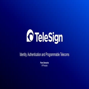Identity Authentication And Programmable Telecoms Session Pptx 9030