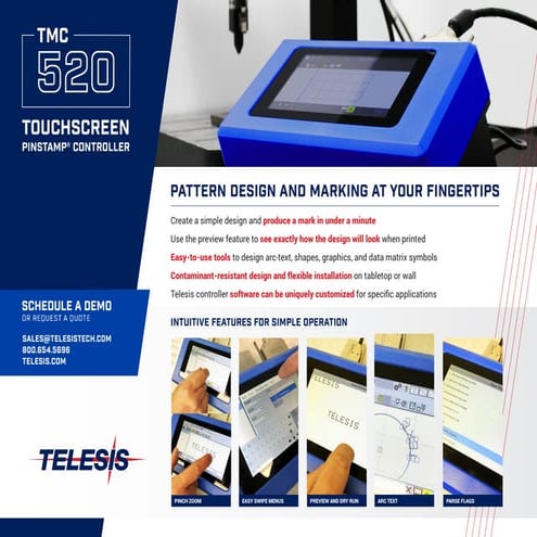 TELESIS TMC520 TOUCHSCREEN PINSTAMP® CONTROLLER | PDF