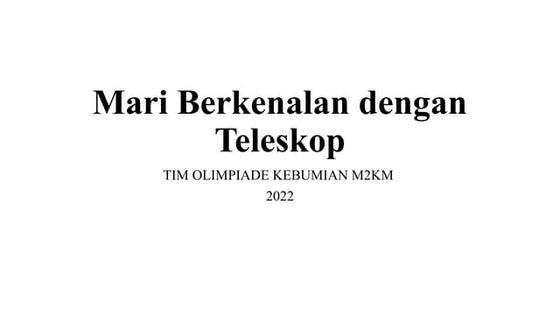 Telescopes | PPT | Physics | Science