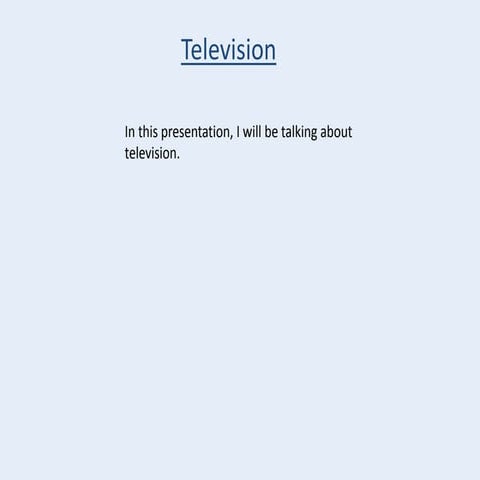 Television | PPT