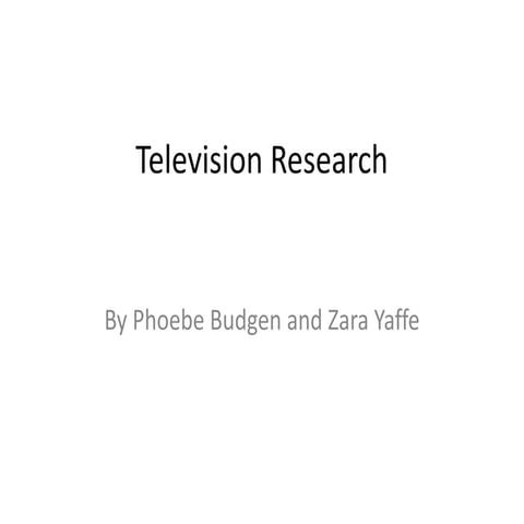 Television research | PPT