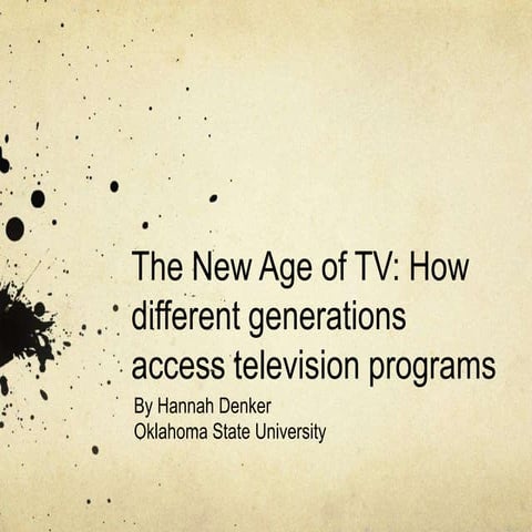 Television usage across ages | PPTX