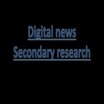 Digital secondary research | PPT