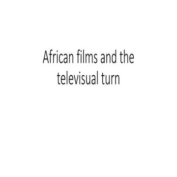 Televisual turn in media res adejunmobi | PPT