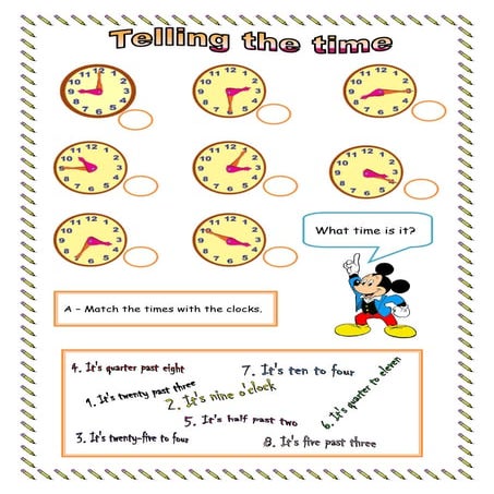 Telling The Time | PDF
