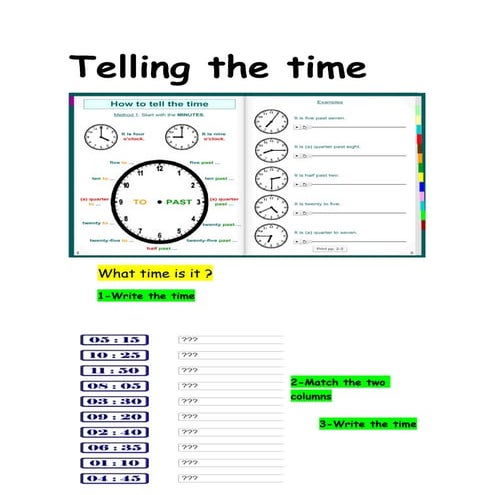 Telling the time | PDF