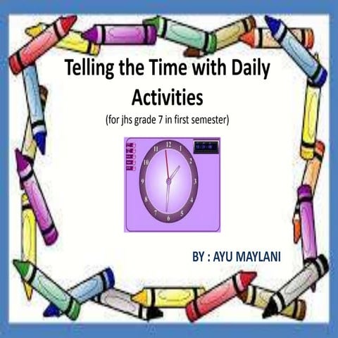 Telling the time with daily activities | PPTX