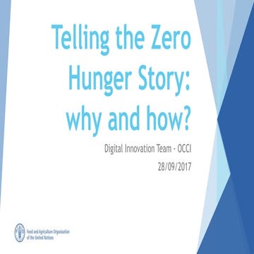Telling the zero hunger story: Why and how? | PPTX