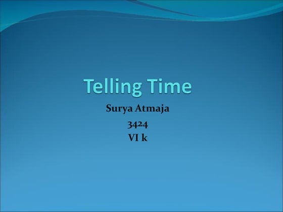 Telling the time3 | PPT