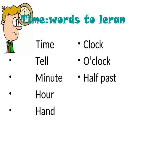 Telling time | DOCX