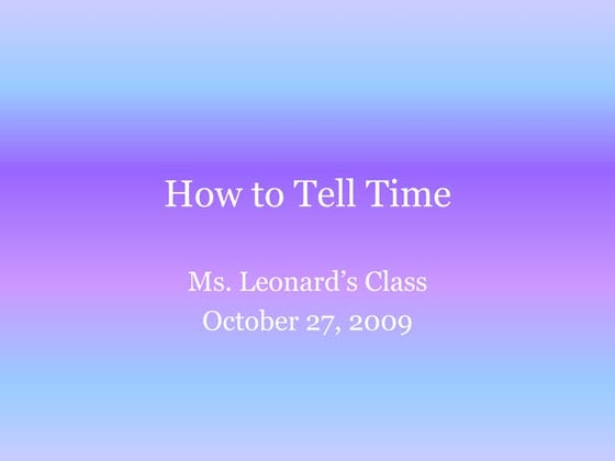 3rd grade time powerpoint | PPT
