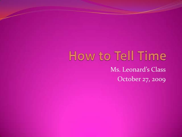 3rd grade time powerpoint | PPT