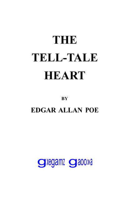 The Tell Tale Heart - Edgar Allan Poe | PPT