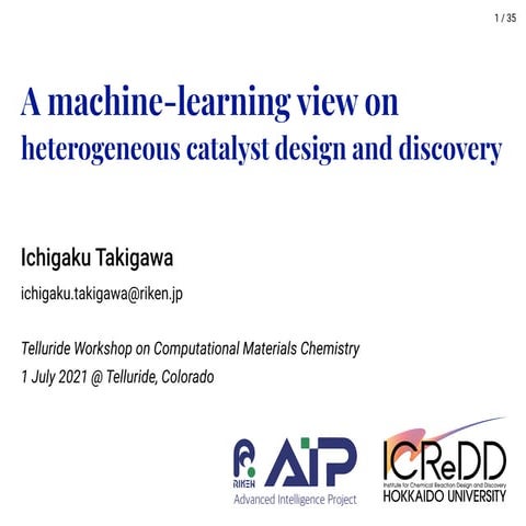 A machine-learning view on heterogeneous catalyst design and discovery ...