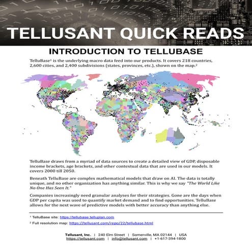 Tellusant Quick Read - Introduction to TelluBase | PDF