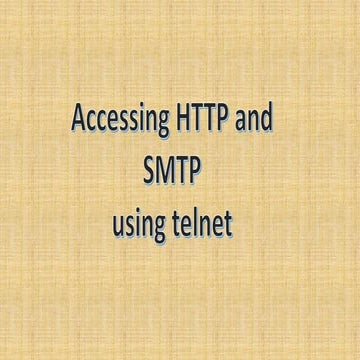 Telnet using http smtp.pptx