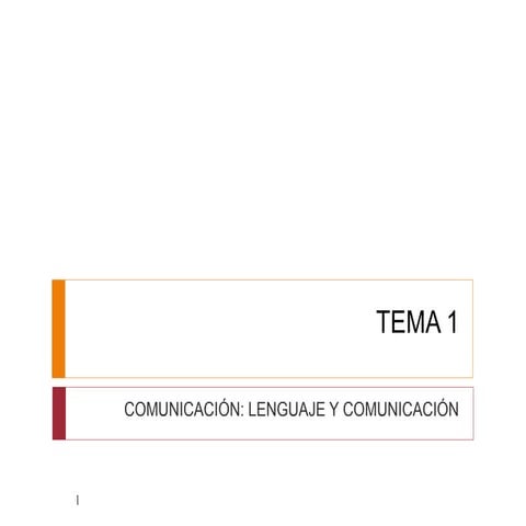 Tema 1 | PPT