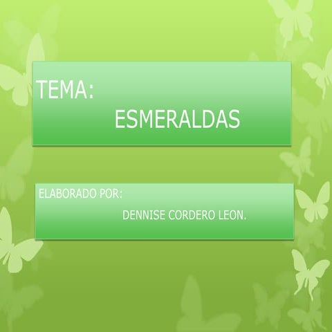 Historia de esmeraldas | DOCX