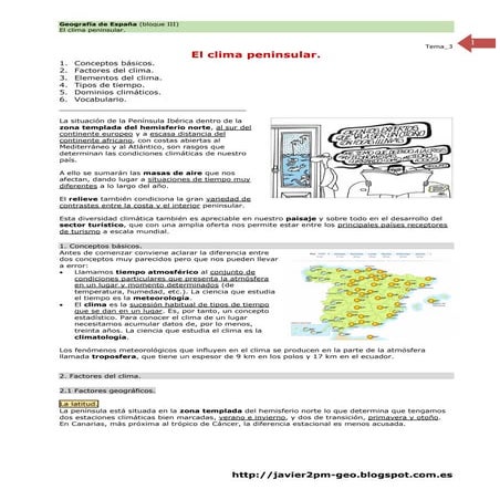 Tema 3 el clima | PDF