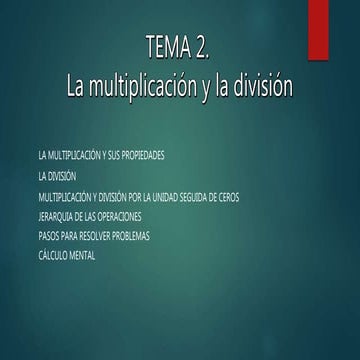 Tema 1. multiplicación y división | PPTX