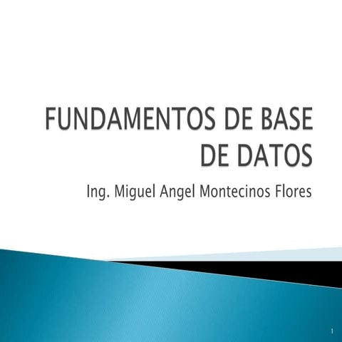 mamfSoft - Fundamentos de Bases de Datos | PPTX