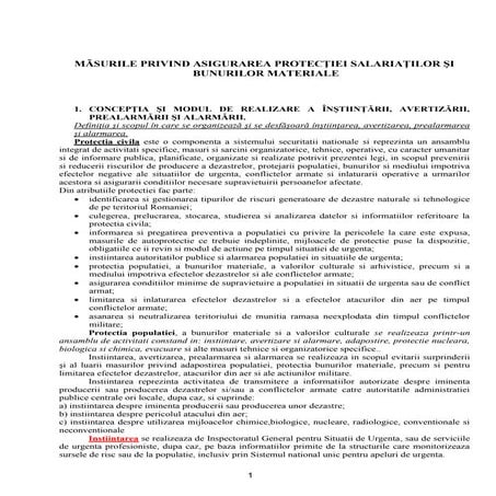 Protectia populatiei,bunurilor materiale | PDF