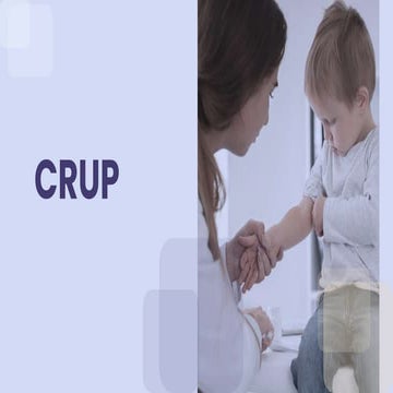 CRUP o laringotraqueitis aguda definición diagnóstico y manejo | PDF