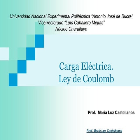 Ley de coulomb marco | PPTX