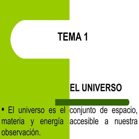 Tema 1 el universo | PPT