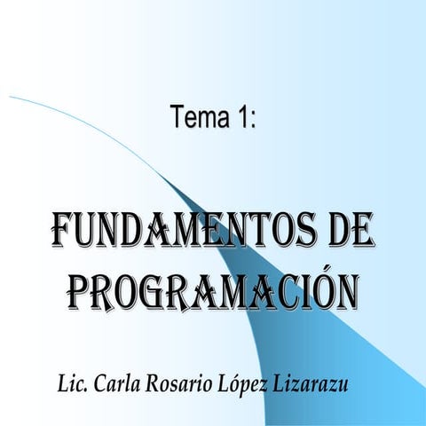 Tema 1 Fundamentos de programación.pdf | Programming Languages | Computing