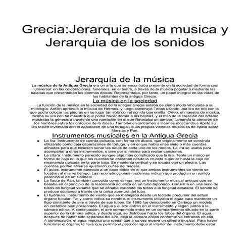 La música en grecia | PDF