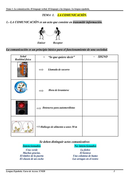 La comunicación: elementos y funciones del lenguaje | PDF