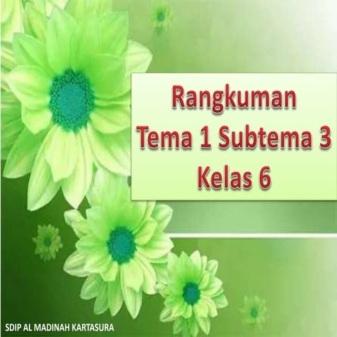 Tema 1 subtema 3 kls 6 | PPTX
