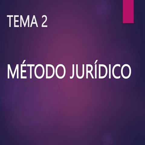 Metodo Jurídico de derecho o mormas en ppt | PPT
