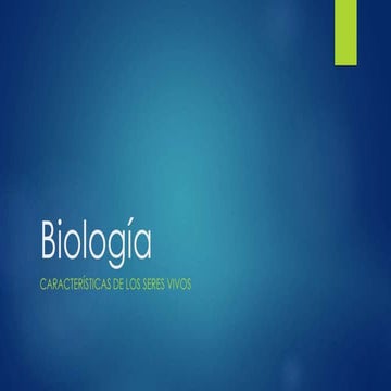 Caracteristicas de los seres vivos | PPTX