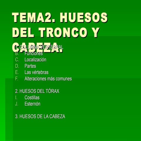 Tema 2. huesos del tronco | PPS