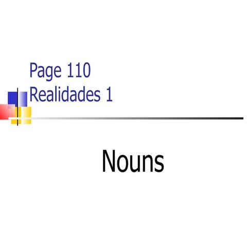 learn spanish grammar nouns and articles | PPTX