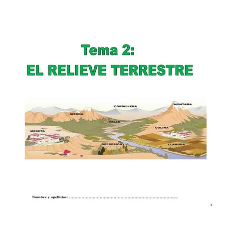 Tema 2 el relieve terrestre | PDF